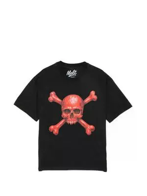 MELT Skull Bones Printed T-shirt - Black