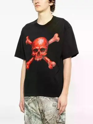 MELT Skull Bones Printed T-shirt - Black