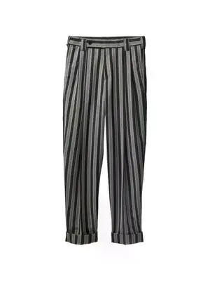 Versace Pinstripe Wool Oversized Pants