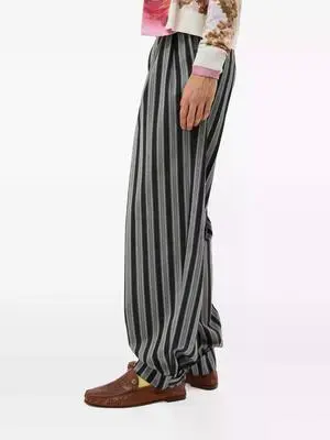 Versace Pinstripe Wool Oversized Pants