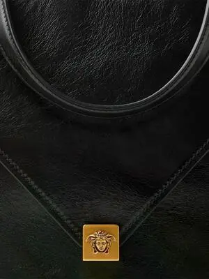Versace Severine Leather Shoulder Bag - Black