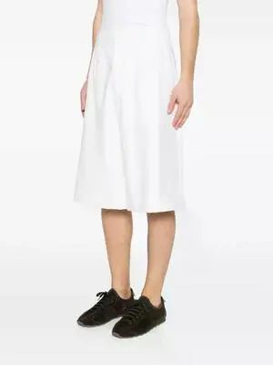 Jacquemus Moisson Buttoned Wool Shorts - White