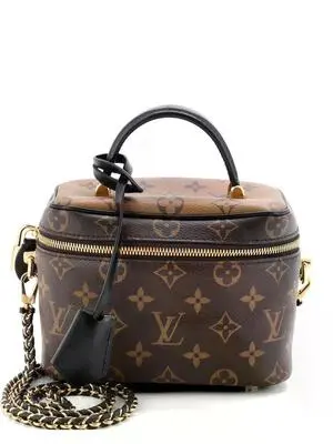 LOUIS VUITTON Vanity Handbag Reverse Monogram Canvas Pm Satchel