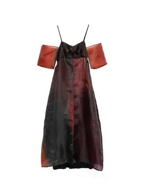 COLLECTION PRIVEE? Off-shoulder Dégradé Dress - Red
