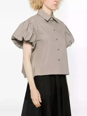 COLLECTION PRIVEE? Ruffled-sleeve Shirt