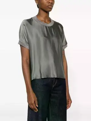 COLLECTION PRIVEE? Embellished Crew-neck Blouse