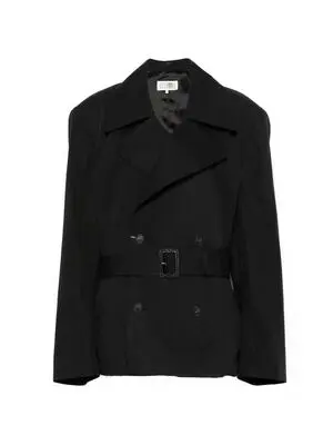 MAISON MARGIELA Buttoned Belted Trench Coat