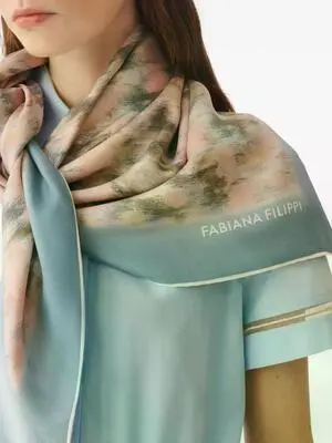 Fabiana Filippi Patterned Border Scarf