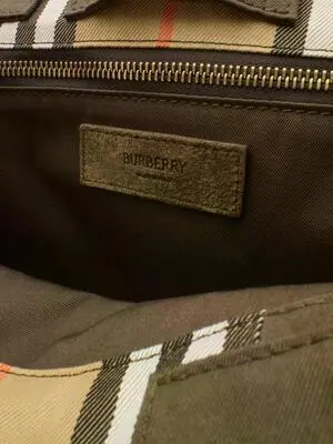 Burberry Check Trench Logo-patch Tote Bag