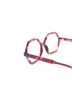 L.A. EYEWORKS Crumpet Geometric-frame Glasses