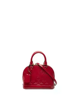 LOUIS VUITTON 2015 Monogram Vernis Alma Bb - Red