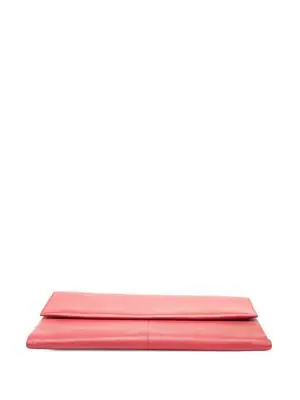 Celine 2017 Leather Folded Clutch - Red