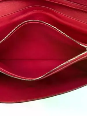 Celine 2017 Leather Folded Clutch - Red