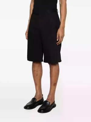 Karl Lagerfeld Pleated Tailored Shorts - Black