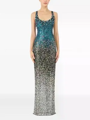 Jenny Packham Decora Sequin-embellished Dress - Silver