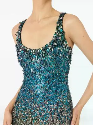 Jenny Packham Decora Sequin-embellished Dress - Silver