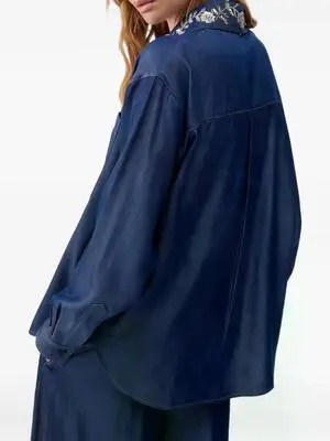 Liu Jo Denim Shirt With Detachable Collar