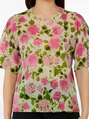 Liu Jo Floral Crew-neck Top - Neutrals