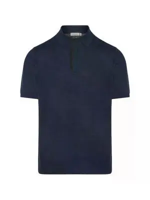 Canali Short-sleeve Polo Shirt - Blue