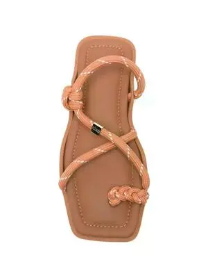 Flowze Square Strap Sandals - Brown