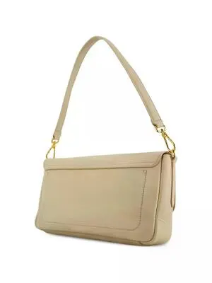 COCCINELLE Grained Texture Shoulder Bag With Turn Lock - Neutrals