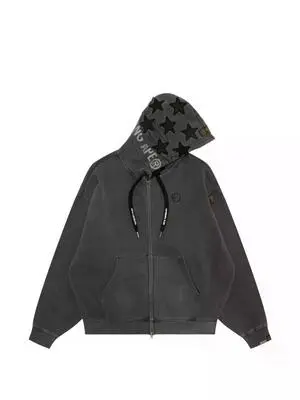 AAPE BY *A BATHING APE Star Hooded Cotton Hoodie - Grey