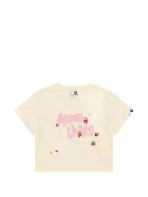 AAPE BY *A BATHING APE Printed Cropped T-shirt - Neutrals