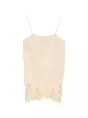 SEMICOUTURE Lace Top - Neutrals