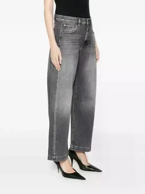 Ag Hattie Logo-patch Jeans - Grey