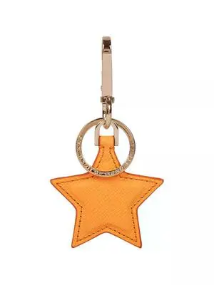 Smythson Panama Star Keyring - Orange
