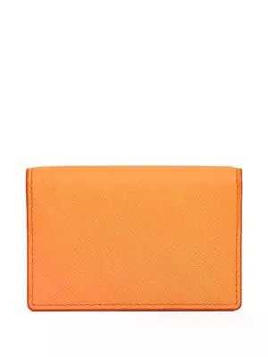 Smythson Panama Snap-closure Folded Card Case - Orange