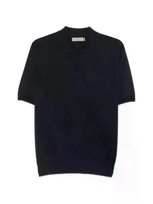 Canali Textured Polo Shirt