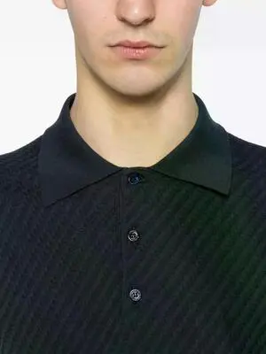 Canali Textured Polo Shirt