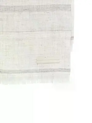 Zegna Striped Fringe Scarf