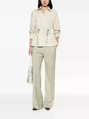 Max Mara Drawstring-waist Shirt - Neutrals