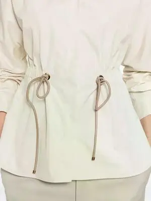 Max Mara Drawstring-waist Shirt - Neutrals