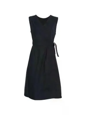 MARGARET HOWELL V-neck Midi Dress - Blue