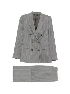 Tagliatore Pinstripe Double-breasted Suit - Grey
