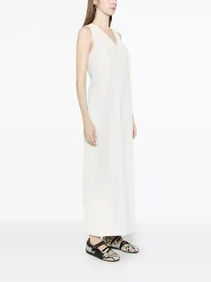 Calvin Klein V-neck Sleeveless Jumpsuit - Neutrals