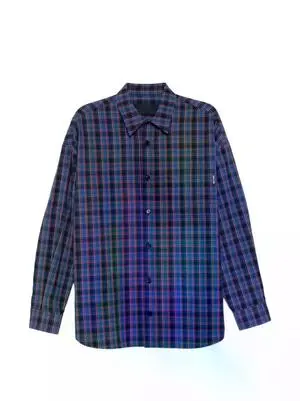 JUUN.J Plaid Seersucker Shirt - Blue