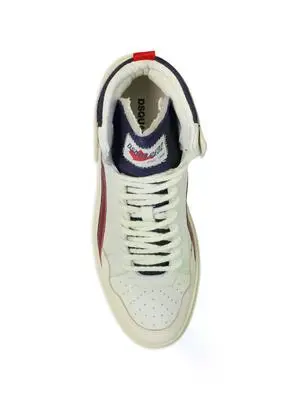 Dsquared2 Rider High-top Panelled Leather Sneakers