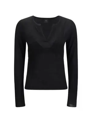 Pinko V-neck Seraflino Top - Black