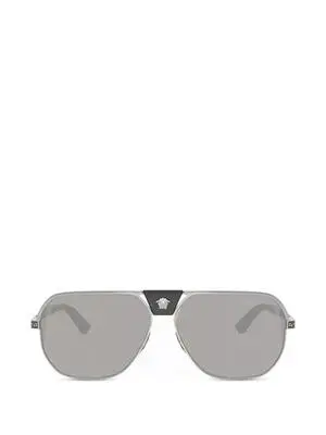 Versace Medusa Pilot Sunglasses - Silver