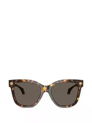 Versace Medallion Square-frame Sunglasses - Brown