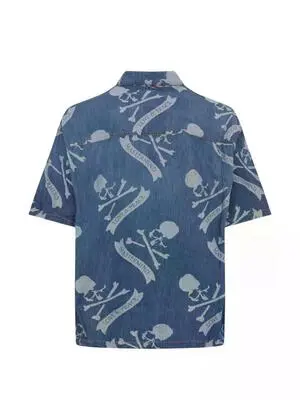 MASTERMIND WORLD Skull Print Shirt - Blue