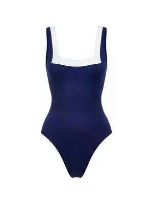 BANANA MOON Square Neck One-piece Swimsuit - Blue