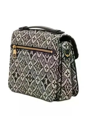 LOUIS VUITTON 2020 Monogram Jacquard Since 1854 Pochette Metis Satchel - Black