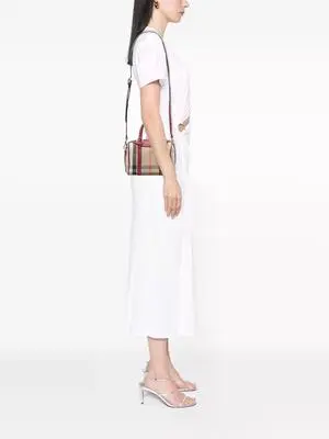 Burberry Small House Check Canvas Alchester Bowling Satchel