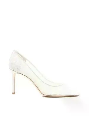 JIMMY CHOO Romy Pointed Pumps - White