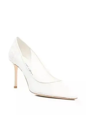 JIMMY CHOO Romy Pointed Pumps - White